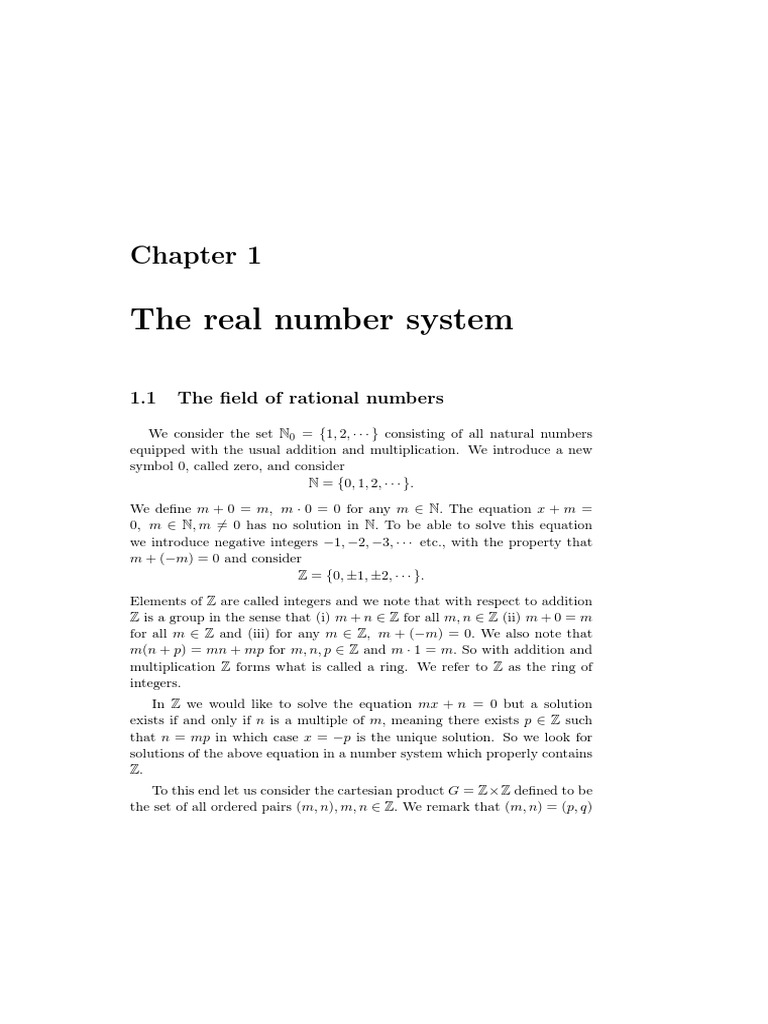 Real Analysis Notes | PDF | Sequence | Field (Mathematics)