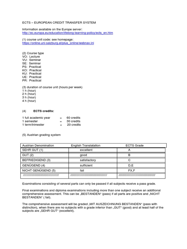 ECTS Guide for European Students | PDF