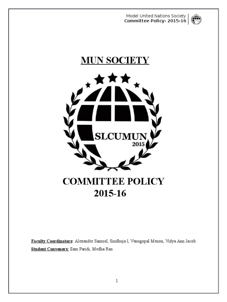 Mun Society: Model United Nations Society | Download Free PDF ...