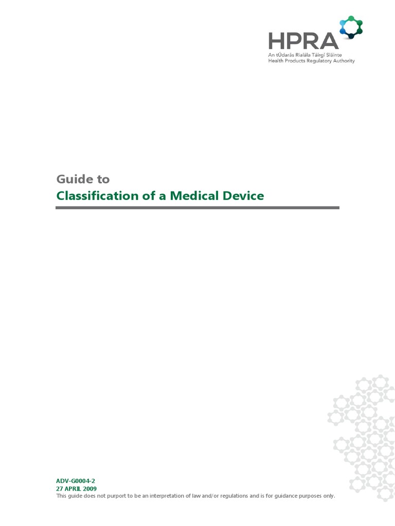 Guide To Classify of Medical Devices | PDF | Medical Device | Medicine