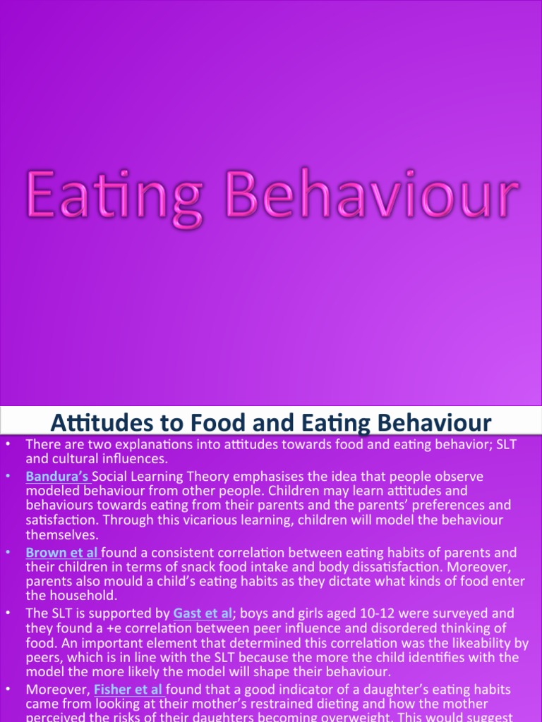Eating Behaviour | PDF | Taste | Anorexia Nervosa
