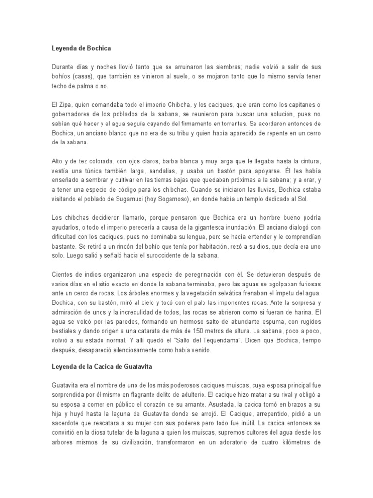 Mitos y Leyendas Muiscas | PDF | Personas | Religión y creencia