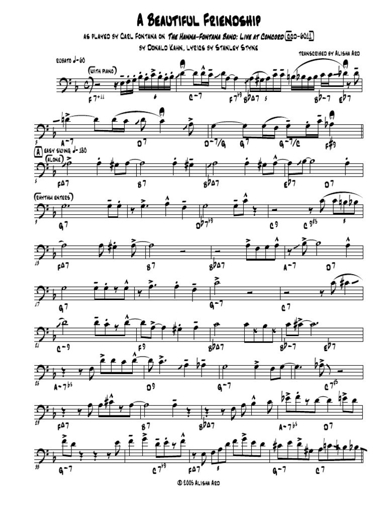 Carl Fontana Trombone Solo Transcriptions | PDF