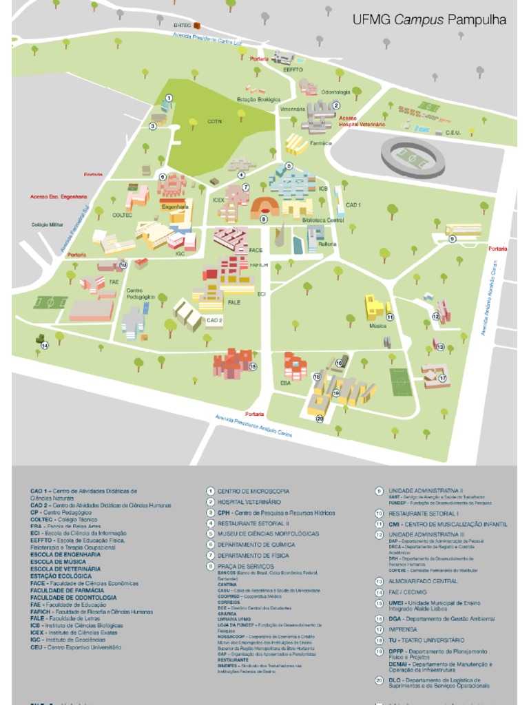 Mapa UFMG - Campus Pampulha | PDF