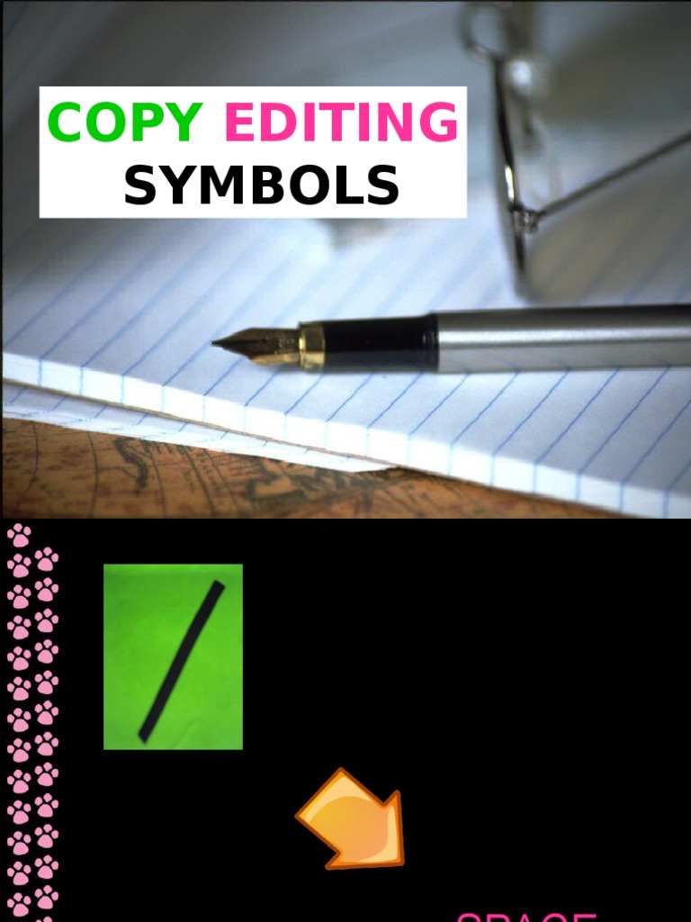 Copy Editing Symbols (Based On PDI Stylebook) | PDF