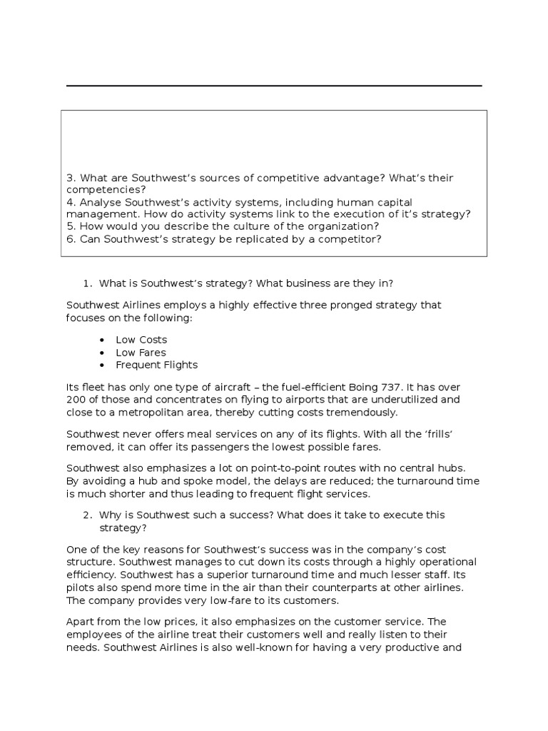 ️ Southwest airlines management structure. Southwest Airlines ...