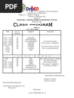 Class Program Grade 5 | PDF