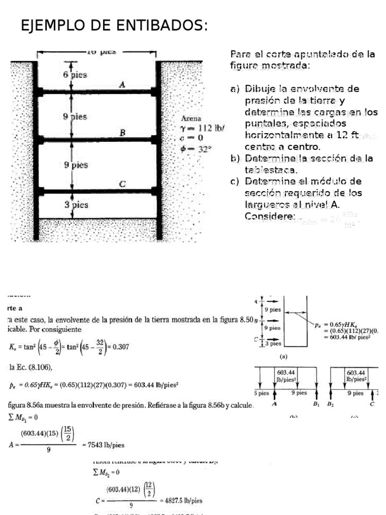 Diseño de Entibados en Excavaciones | PDF | Tecnología