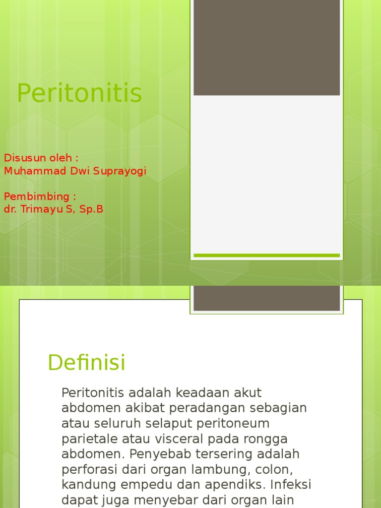 Panduan Lengkap Peritonitis Akut | PDF