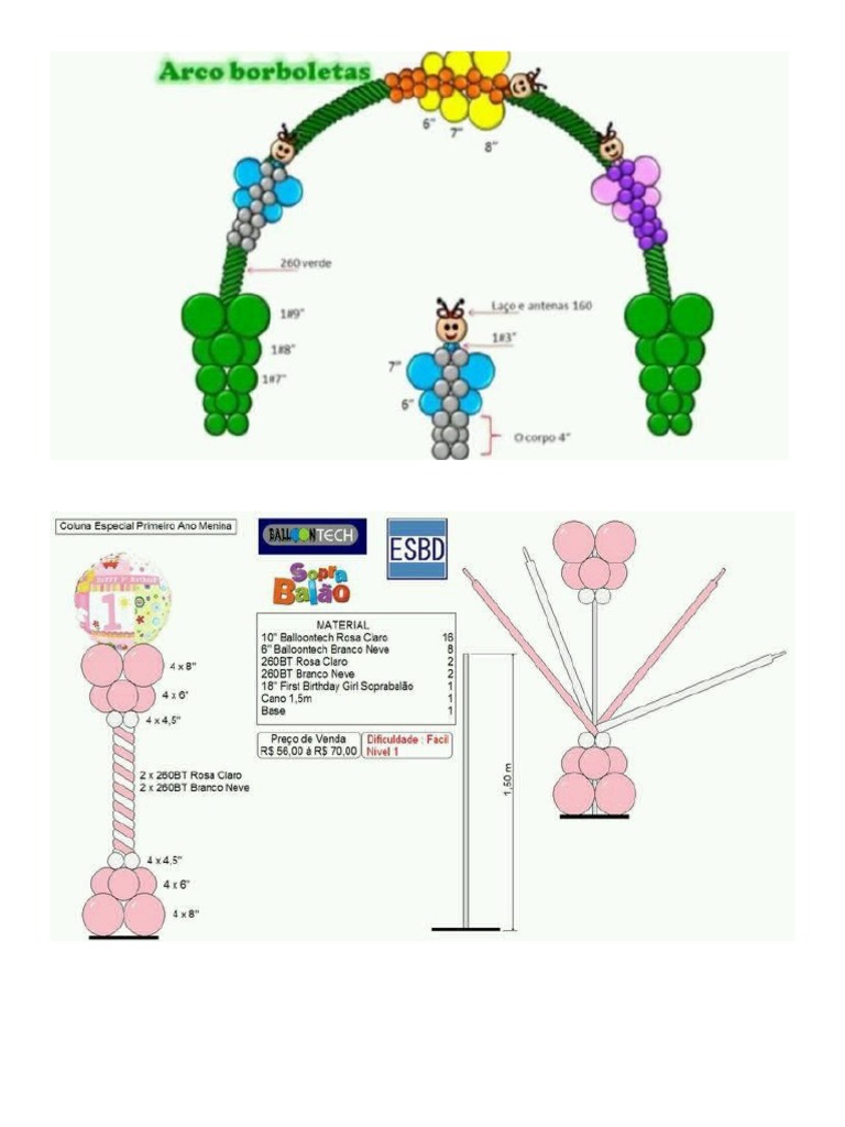 Patrones Decoracion Con Globos | PDF