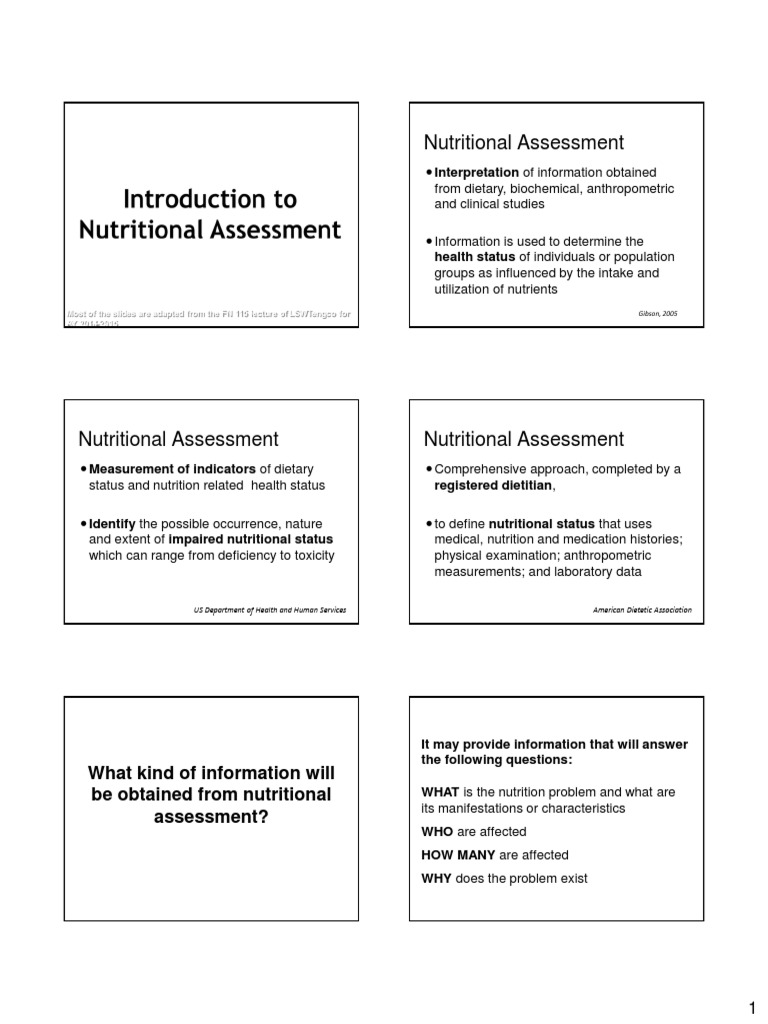 Nutritional Assessment | Malnutrition | Nutrition