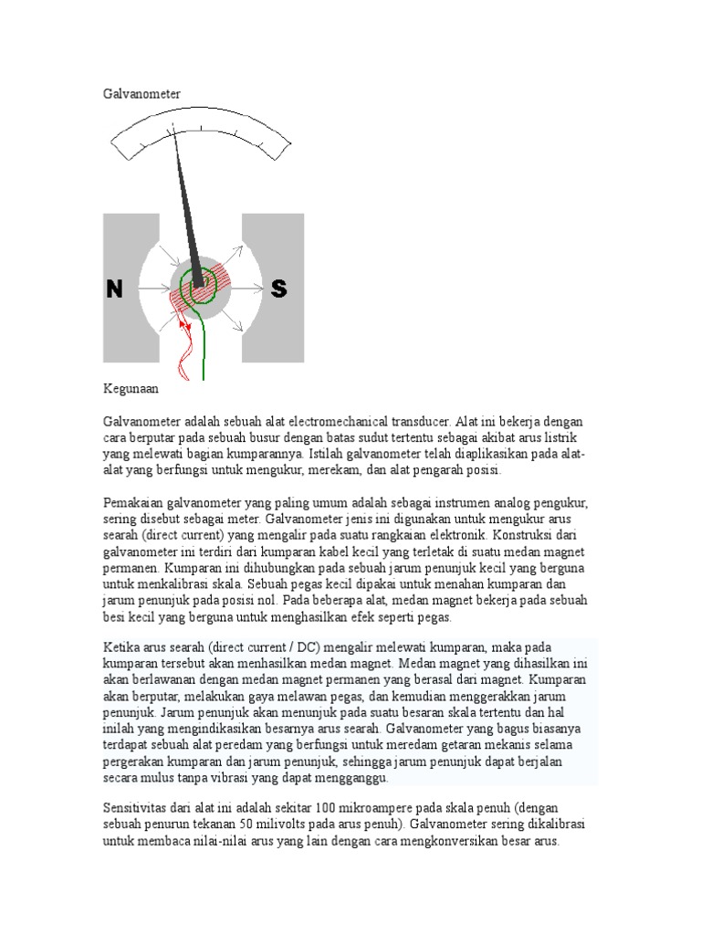 Galvanometer | PDF | Teknologi & Rekayasa