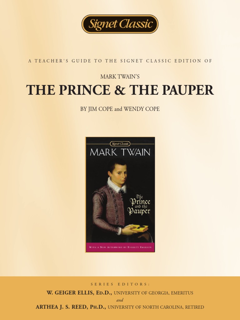 A Teacher's Guide to Understanding Mark Twain's The Prince and the ...