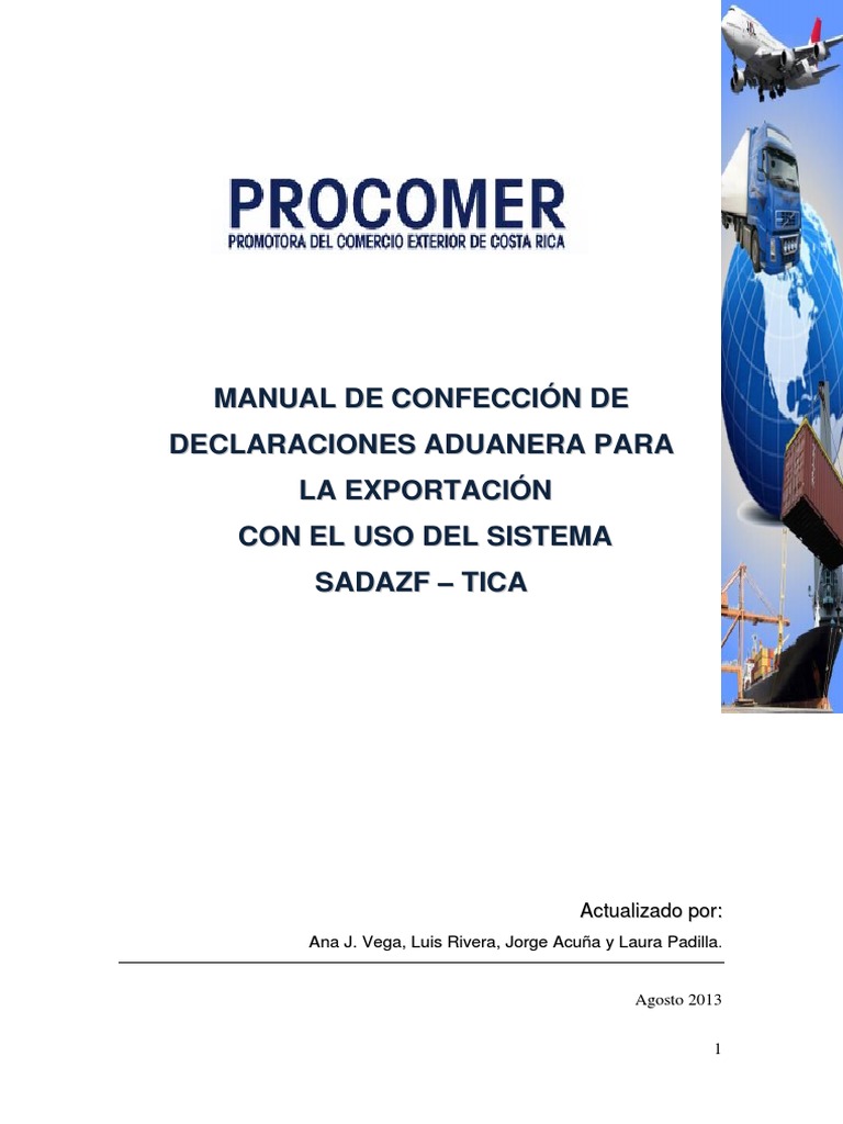 Manual para DUA de Exportación | PDF | aduana | Archivo de computadora