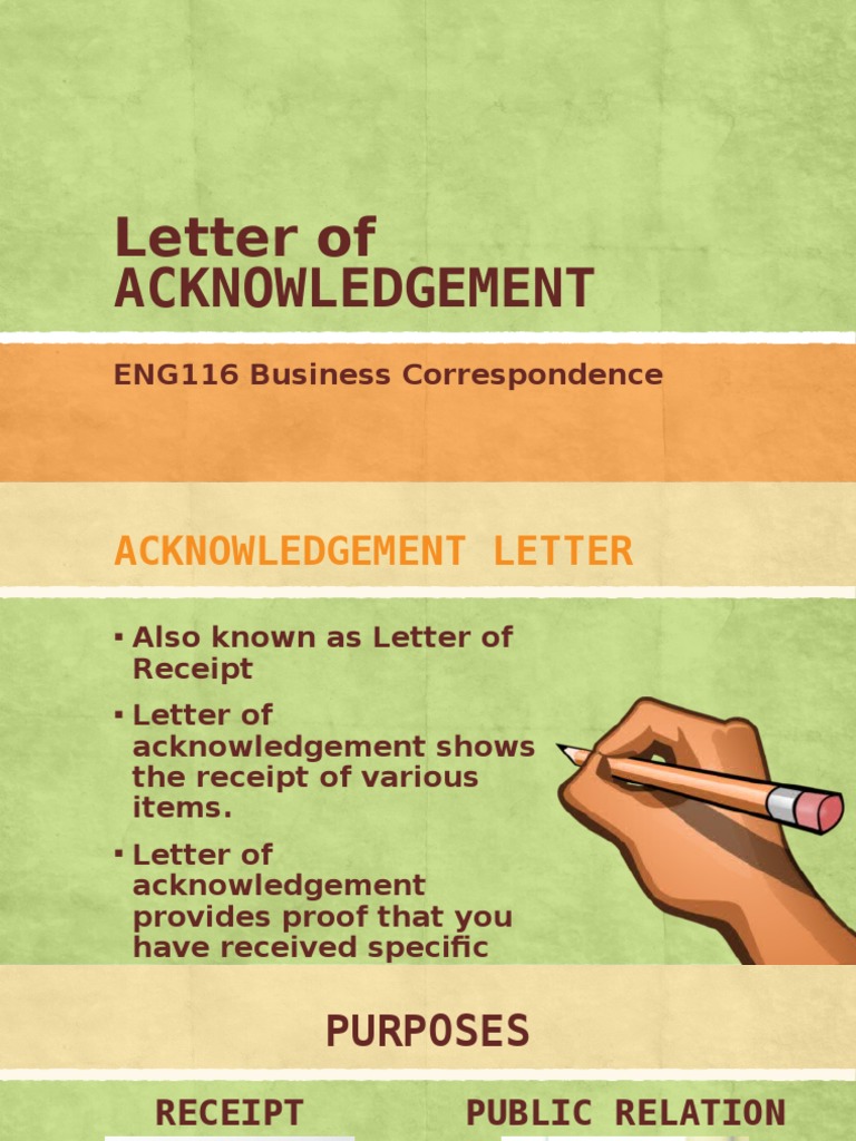 Acknowledgement Letter Guide | PDF