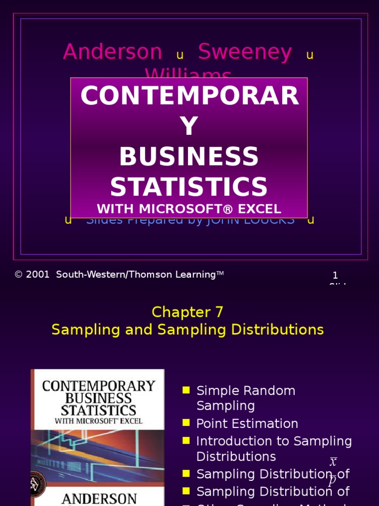 Chapter 7 Sampling Distributions | PDF | Sampling (Statistics) | Normal ...