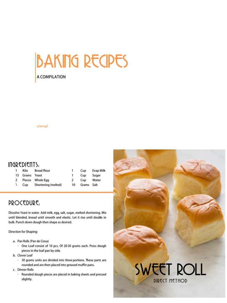 Baking Recipes | PDF | Cooking, Food & Wine