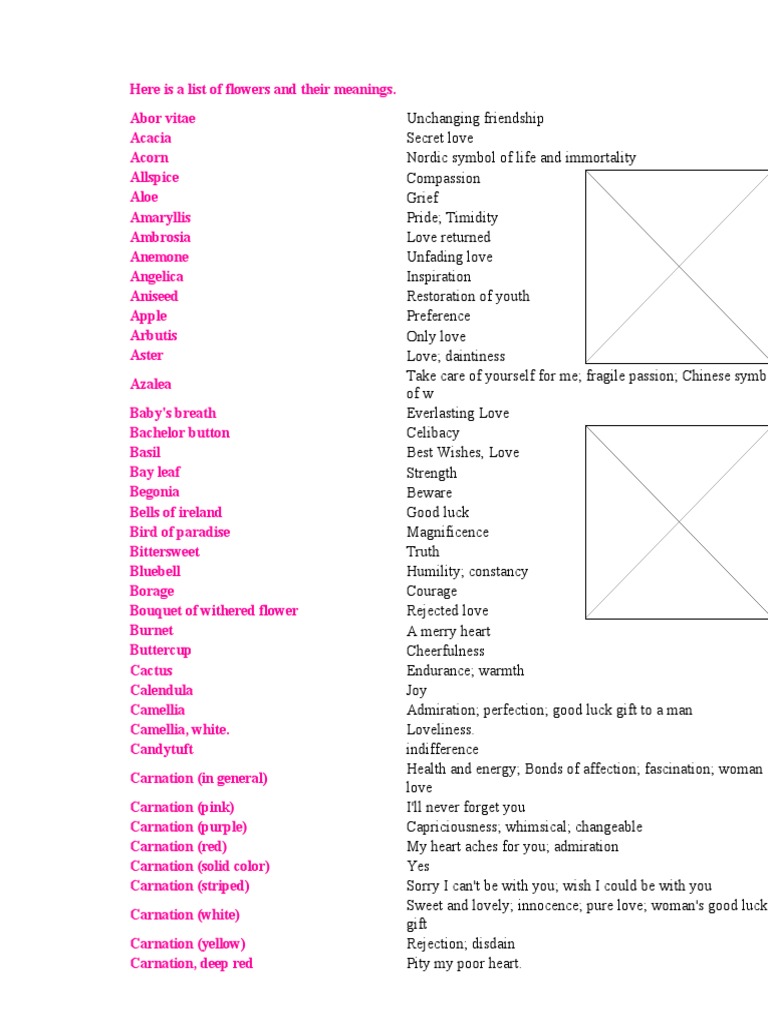 Here Is A List of Flowers and Their Meanings | Horticulture And ...