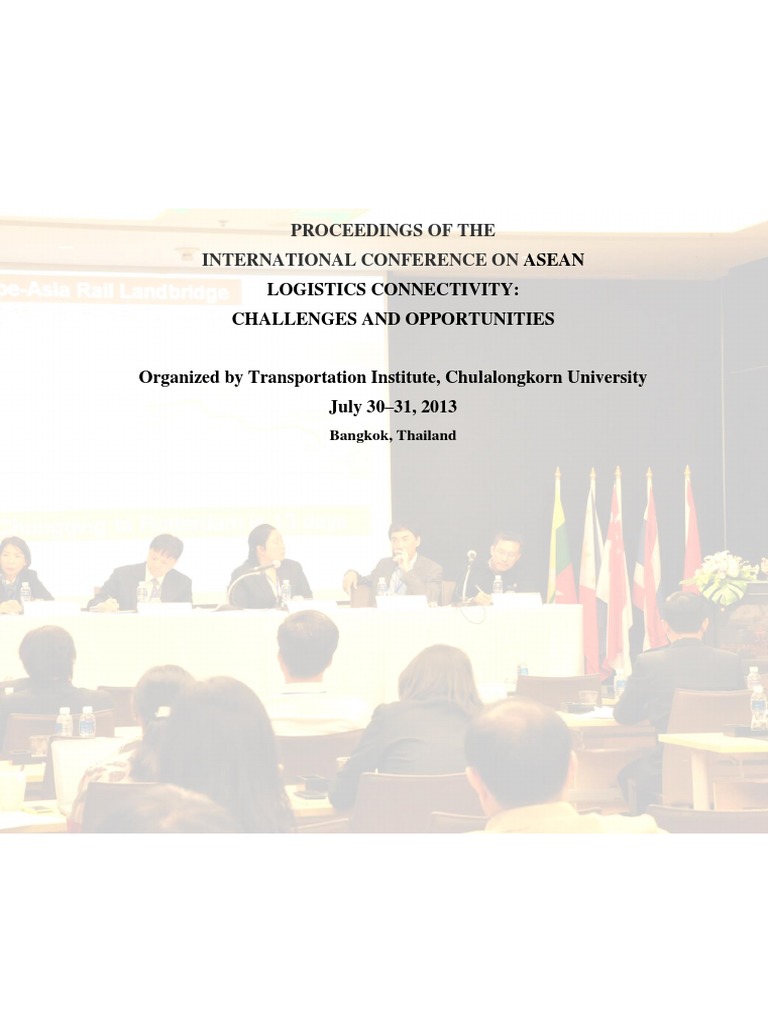 ASEAN Logistics Connectivity | PDF | Association Of Southeast Asian ...