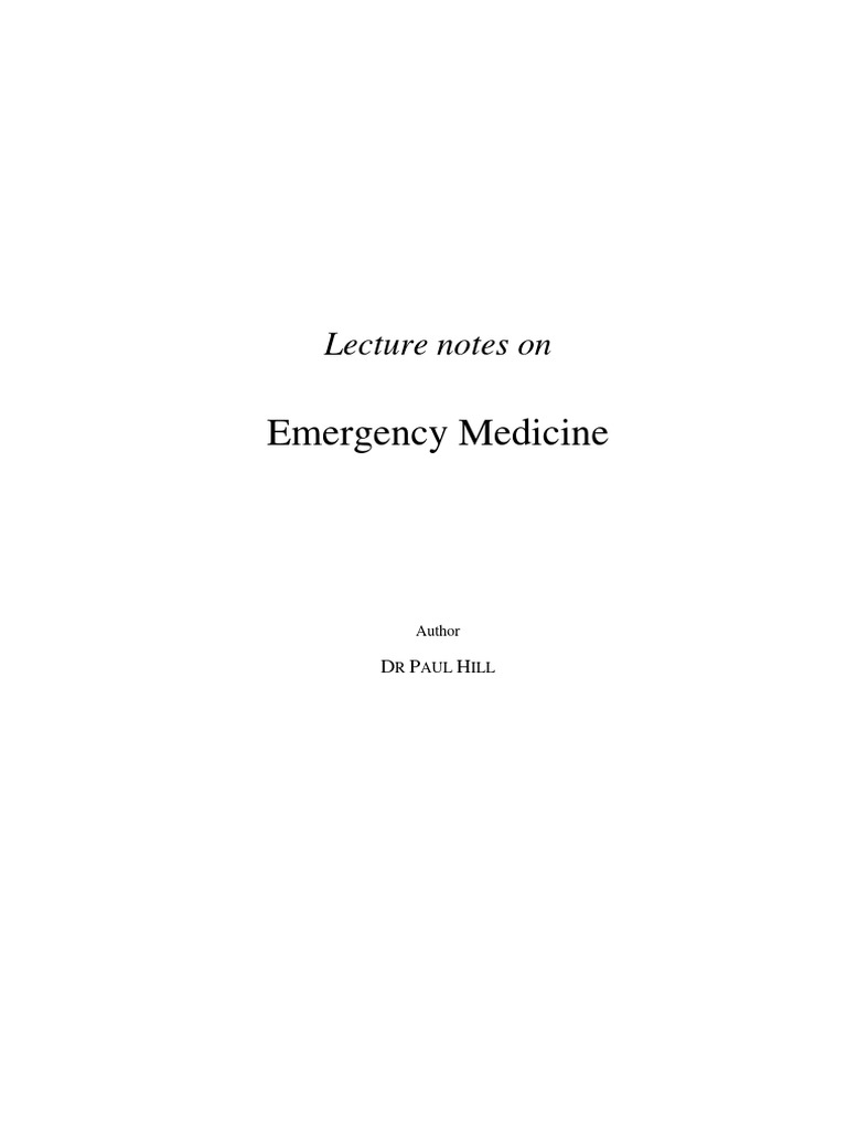 Emergency Medicine PDF | PDF | Emergency Department | Cardiopulmonary ...
