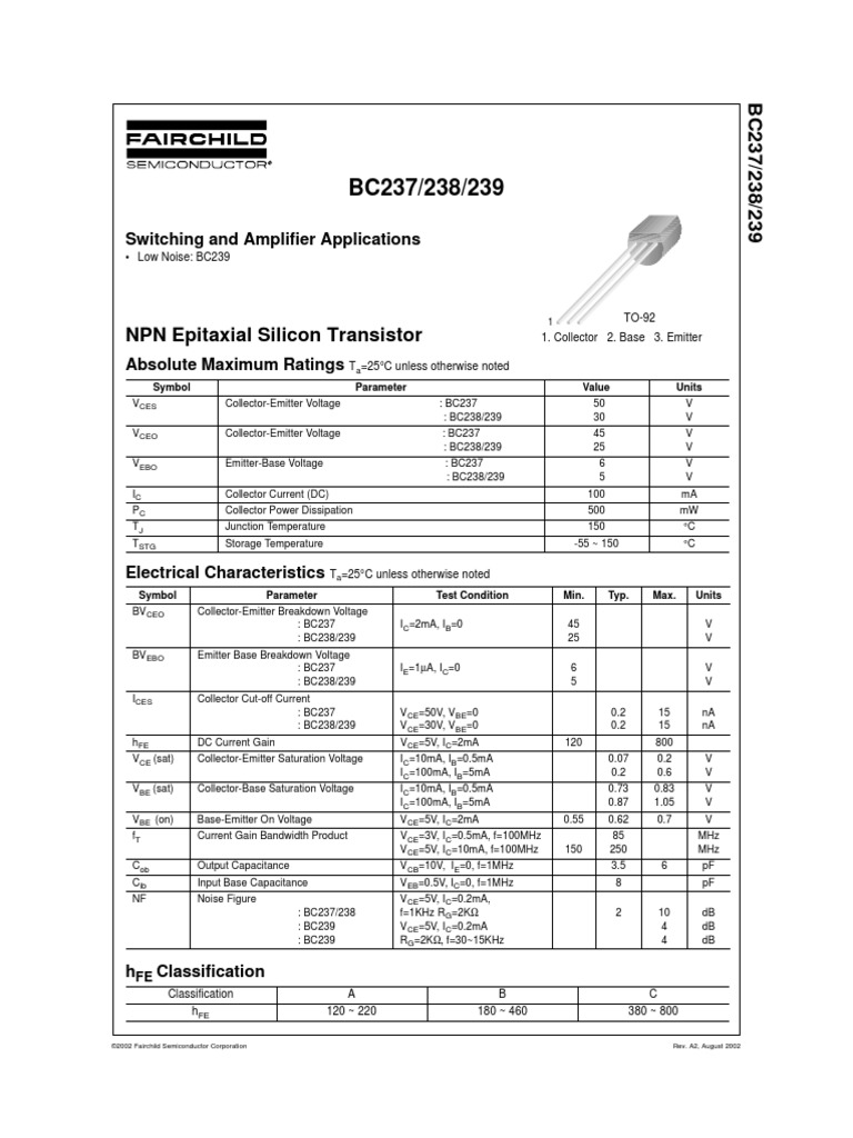Switching and Amplifier Applications | PDF | Semiconductors ...