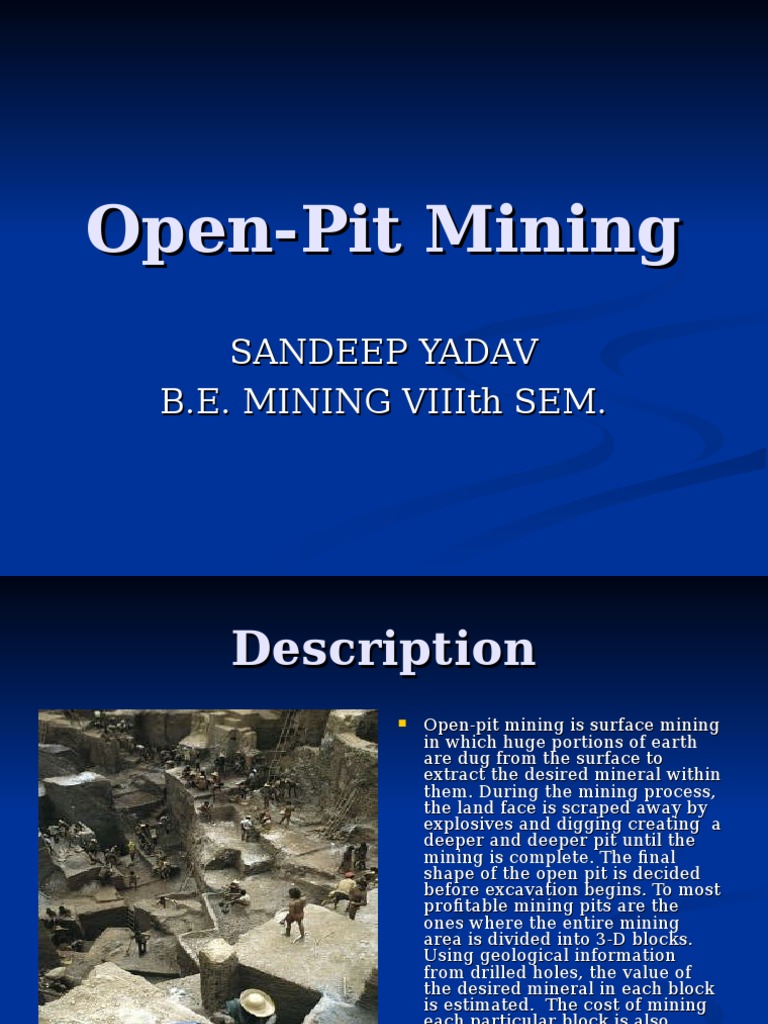 Open-Pit Mining Process Explained | PDF | Mining | Dust