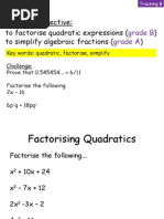 Algebraic Fractions Revision Practice Grid Answers - DR Austin Maths ...