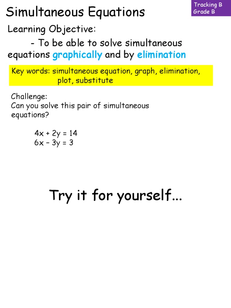 Simultaneous Equations 2 | PDF | Equations | Applied Mathematics