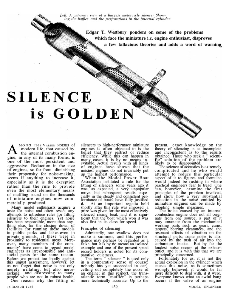 Silencer | PDF | Internal Combustion Engine | Steam Engine