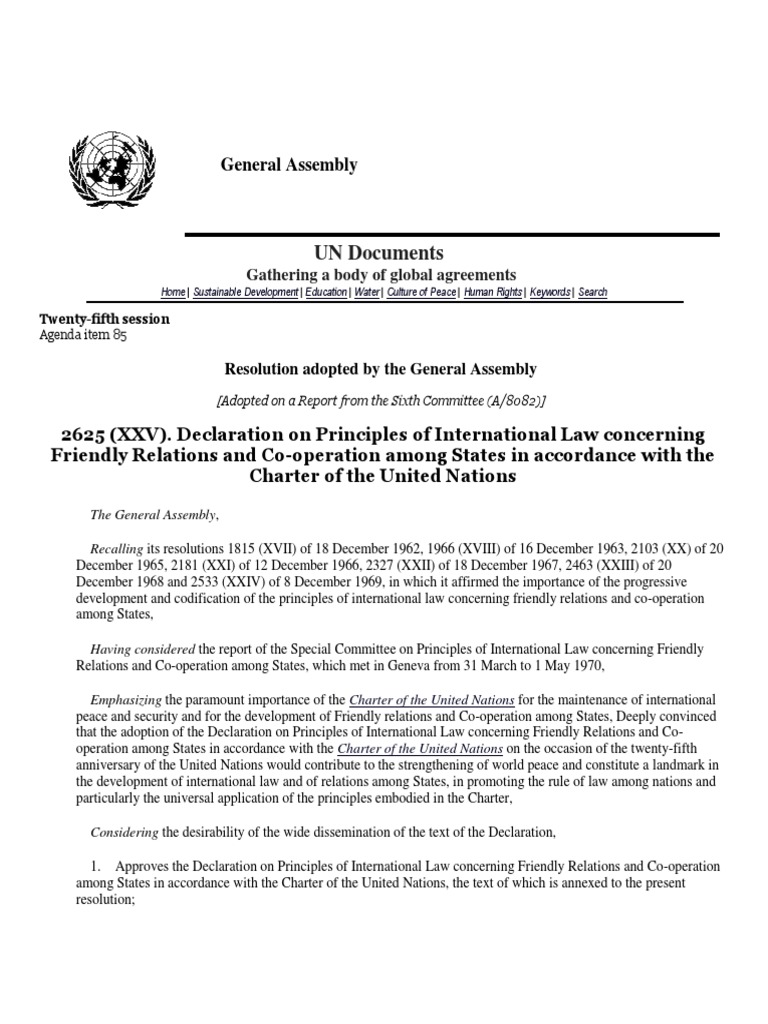 UN Documents | PDF | Self Determination | United Nations