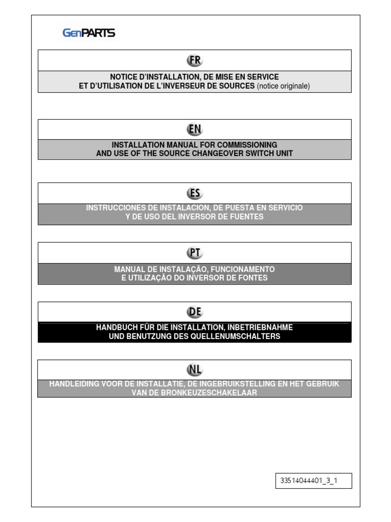 ATS Manual - English | PDF | Switch | Mains Electricity