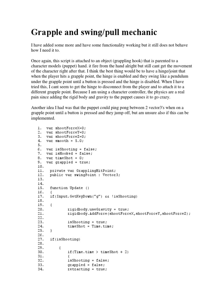 Unity2D Grapple and Swing | PDF | Physics | Teaching Mathematics