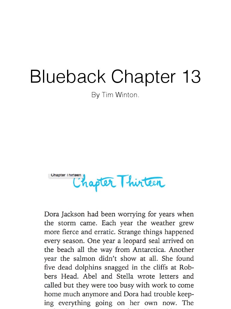Blueback ch13 | PDF