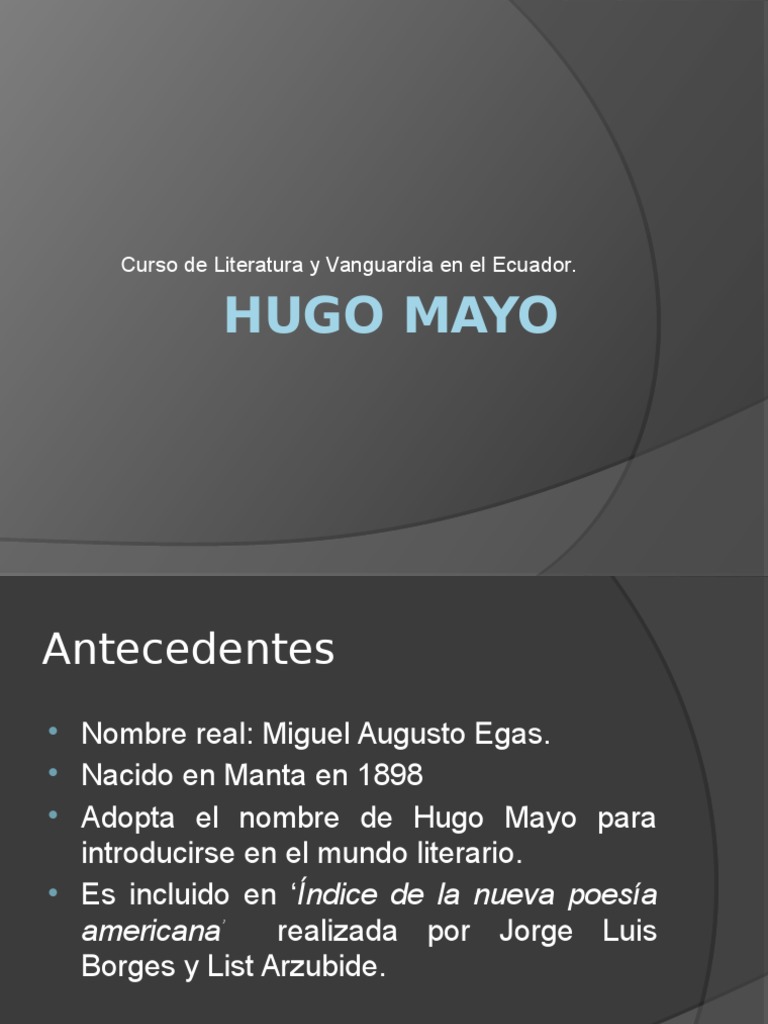 Hugo Mayo | PDF | Vanguardia | Personas