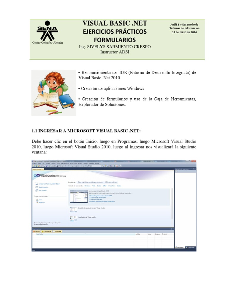 Ejercicios Formularios1 Practica Con Visual Basic | PDF | Point and ...