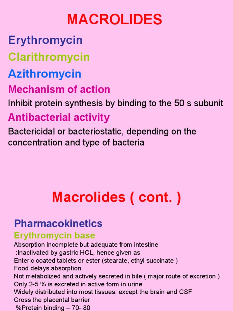 Macrolides | PDF | Pneumonia | Drugs