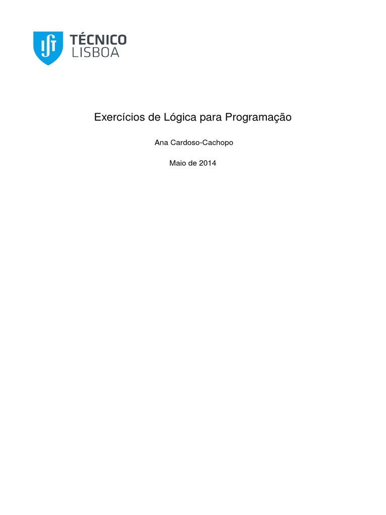 Exercicios de Logica de Programação | PDF | Argumento | Validade Exercicios de Logica de Programação | PDF | Argumento | Validade