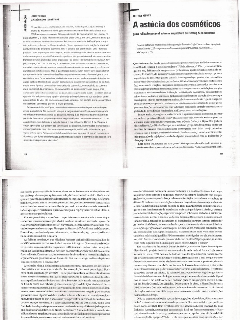 A Astucia Dos Cosmeticos. Kipnis | PDF | Imagem | Tempo