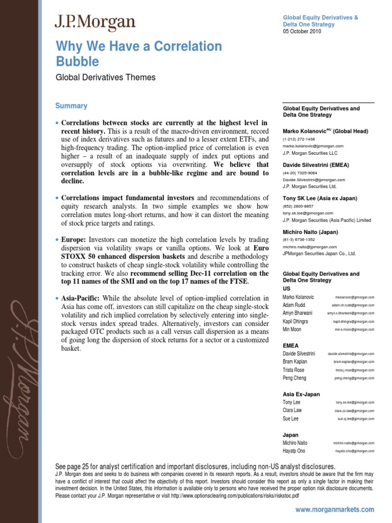 Dispersion Trade Option Correlation | PDF | High Frequency Trading ...