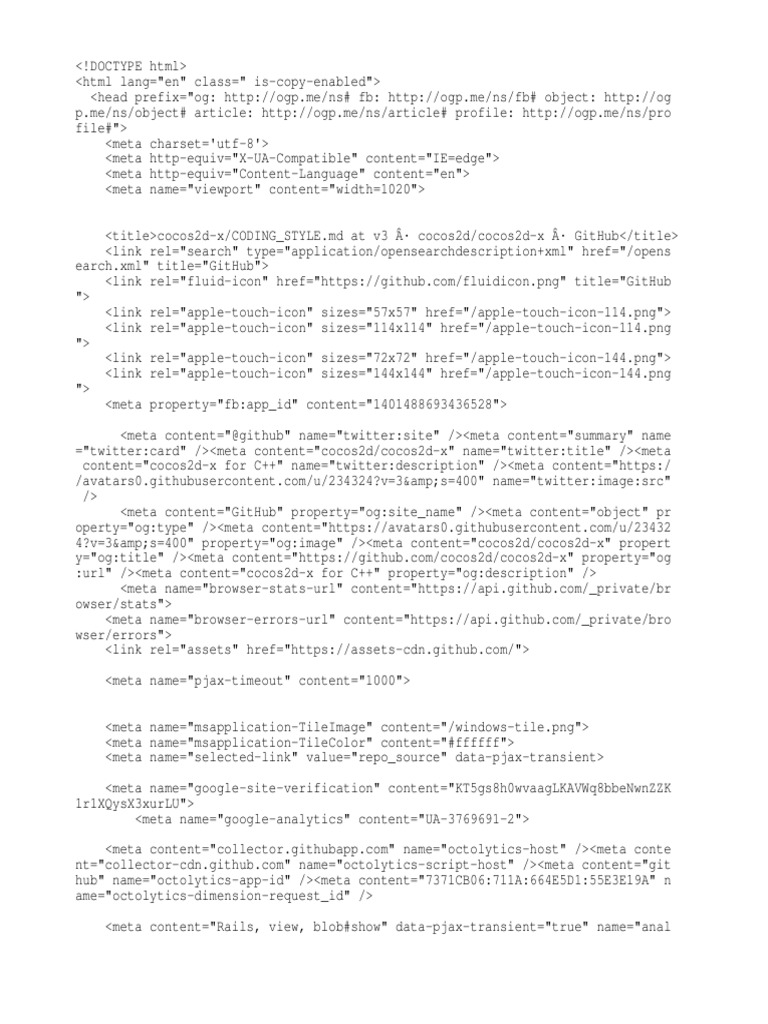 Coding Style | PDF | Hypertext | Software