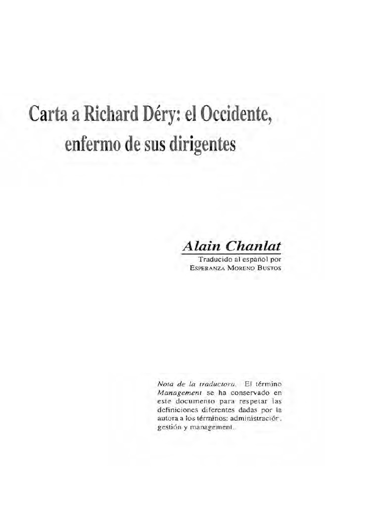 Carta A Richard Dery - El Occidente Enfermo de Sus Dirigentes | PDF ...