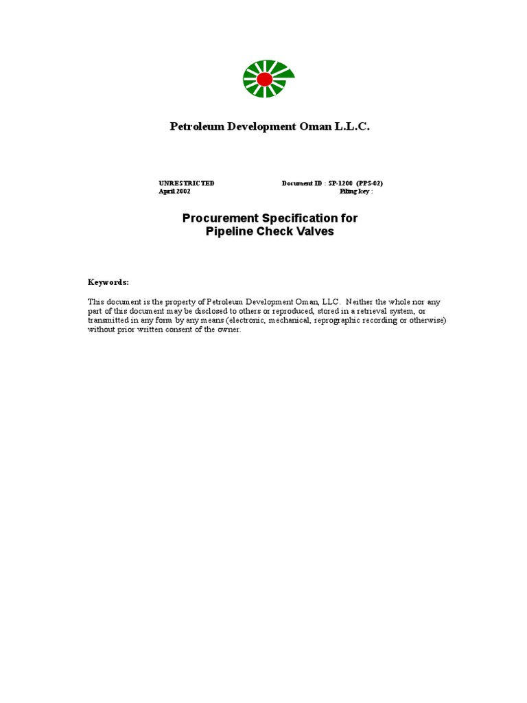 Pipeline Integrity Through Effective Check Valve Specification | PDF ...
