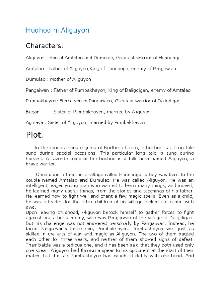 Hudhod Ni Aliguyon | PDF