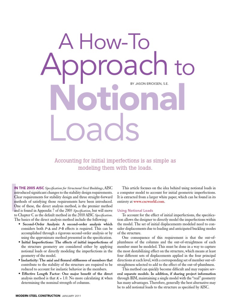 Notional Loads - How To Approach | PDF
