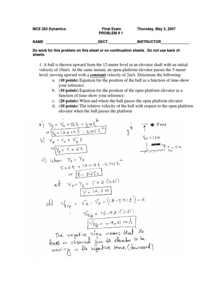 Sample Final Pdf Force Acceleration