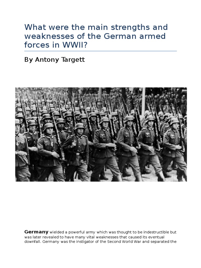 Germany's WWII Military Strengths & Weaknesses | PDF | Kriegsmarine ...