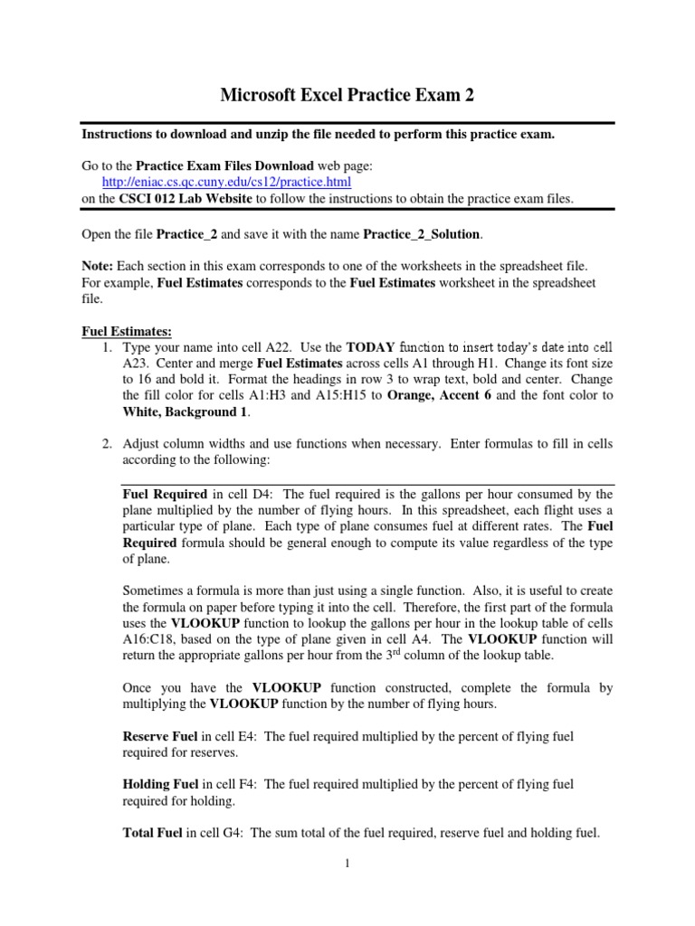 Practice Excel 2 | PDF | Spreadsheet | Microsoft Excel