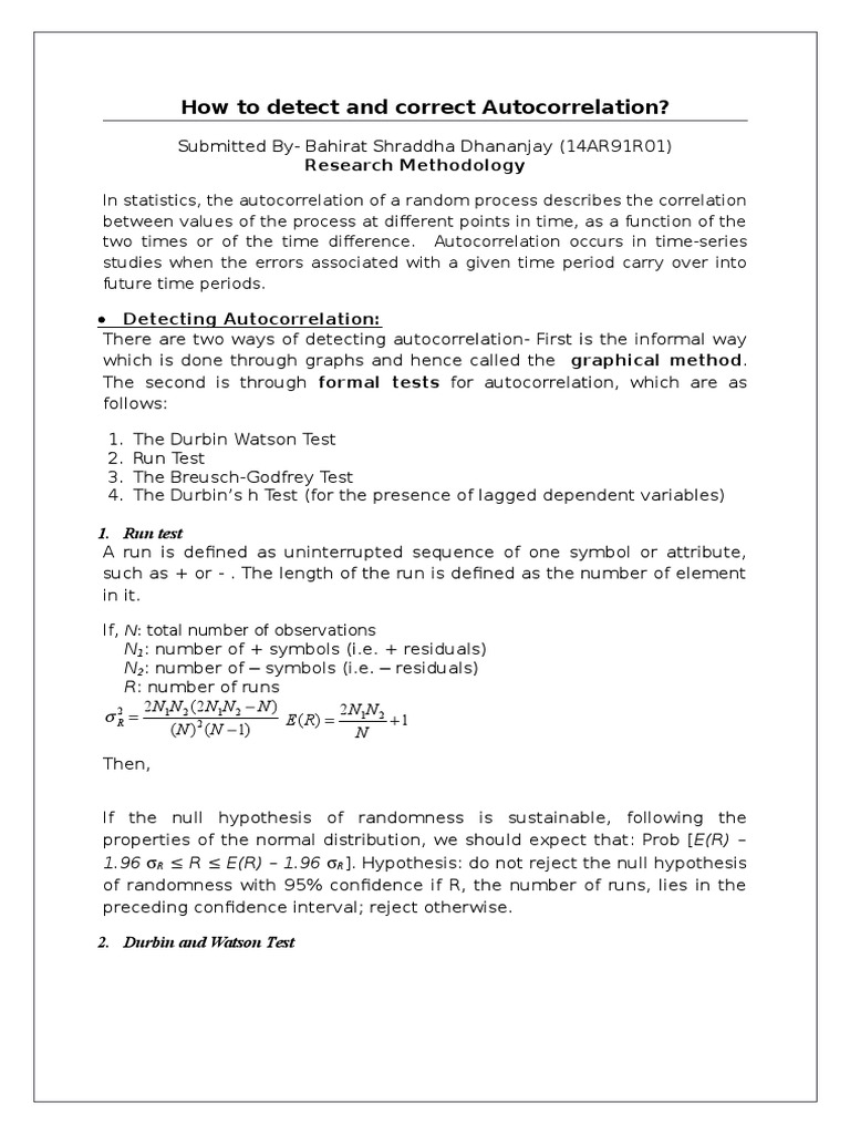 Autocorrelation | PDF | Autocorrelation | Probability Theory Autocorrelation | PDF | Autocorrelation | Probability Theory