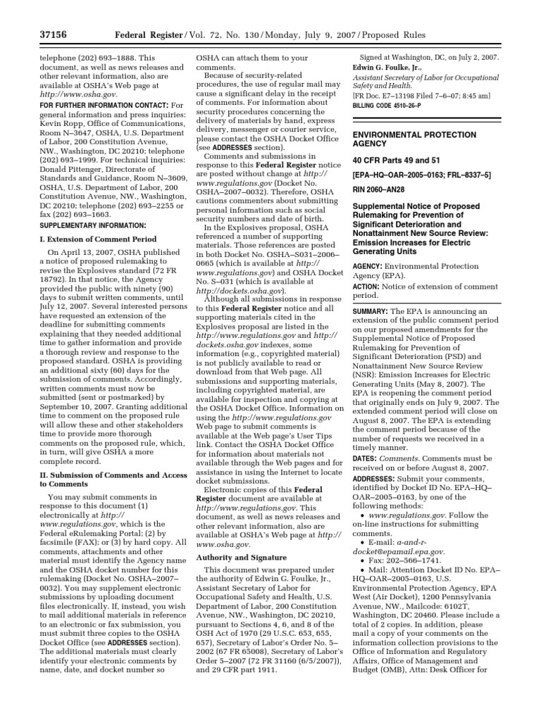 Federal Register / Vol. 72, No. 130 / Monday, July 9, 2007 / Proposed ...