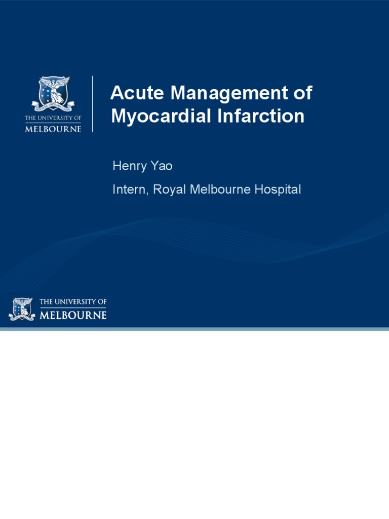 Acute Management of Myocardial Infarction No Pictures | PDF ...